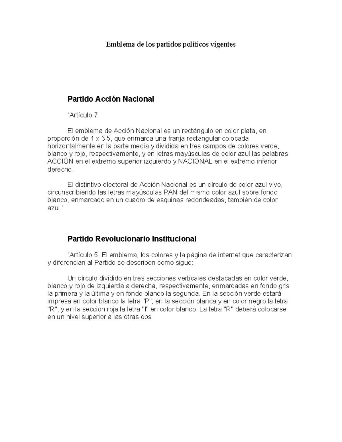 Emblemas de los Partidos Políticos en México: Descripciones y Símbolos ...