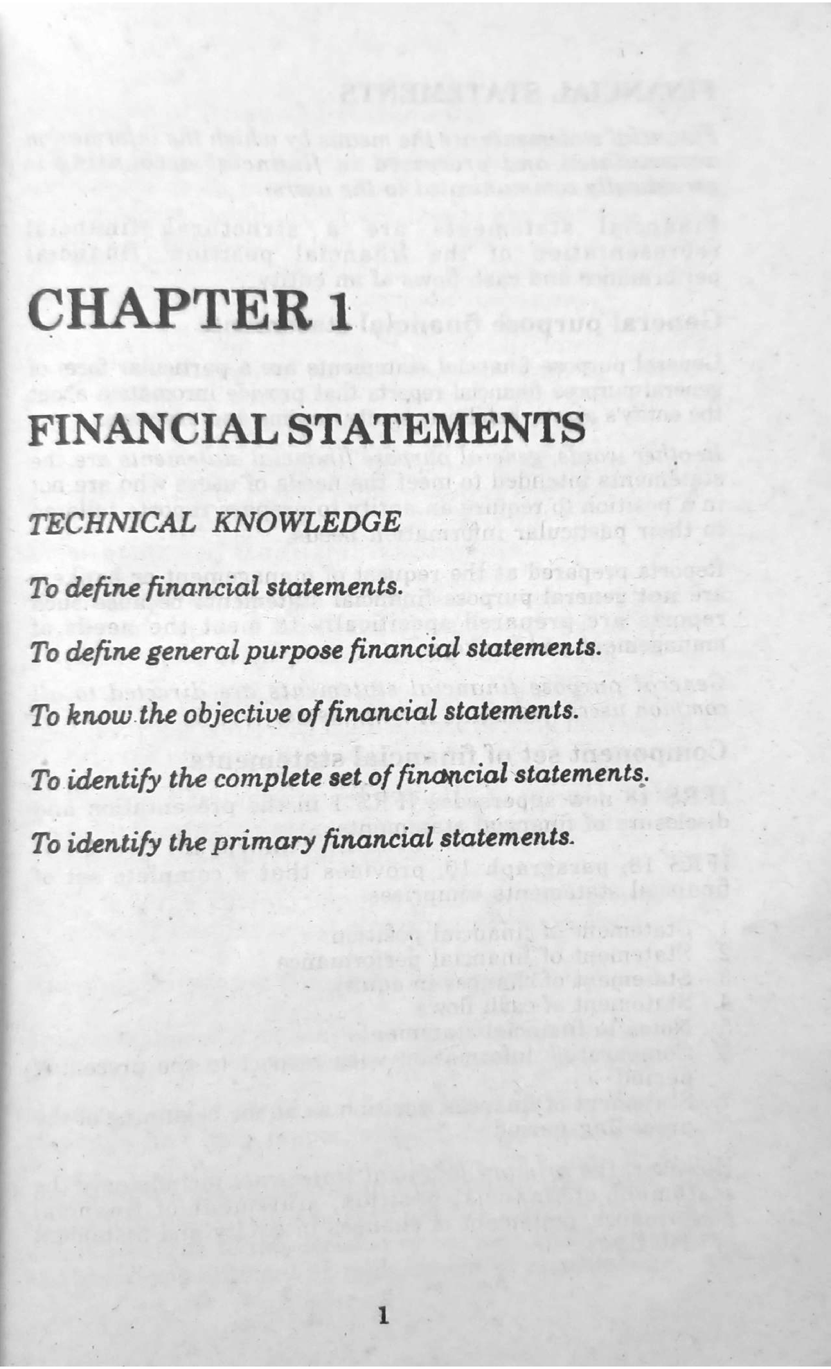 AI3 Financial Statements: Chapter 1 Overview and Key Concepts - Studocu