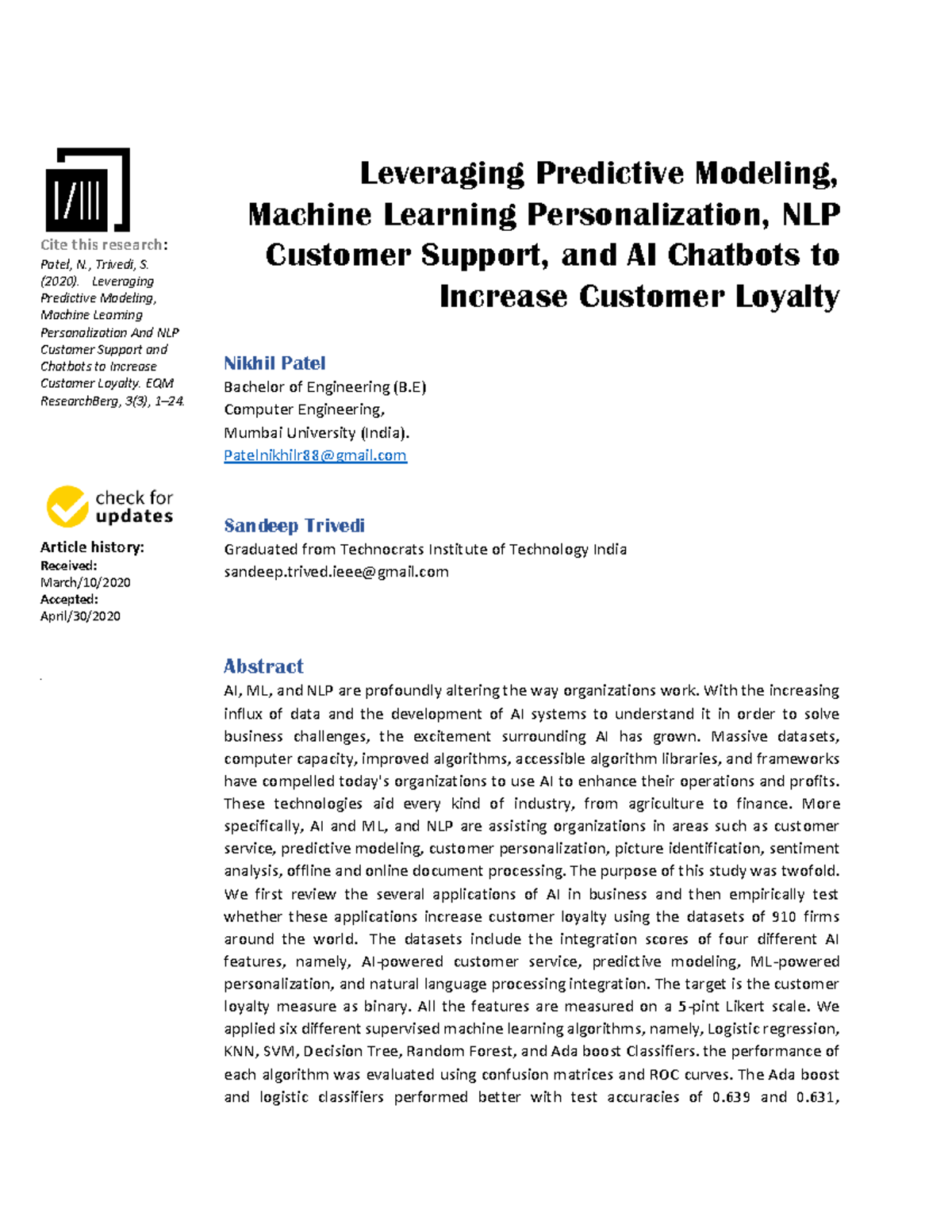 Machine+Learning+Personalization,+NLP+Customer+Support,+and+AI+Chatbots ...