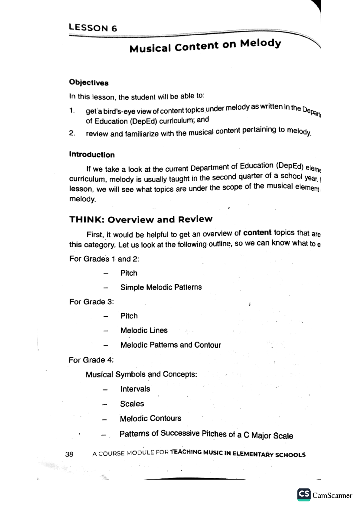MUSIC 311: Lesson 6 - Understanding Melody in Music Education - Studocu