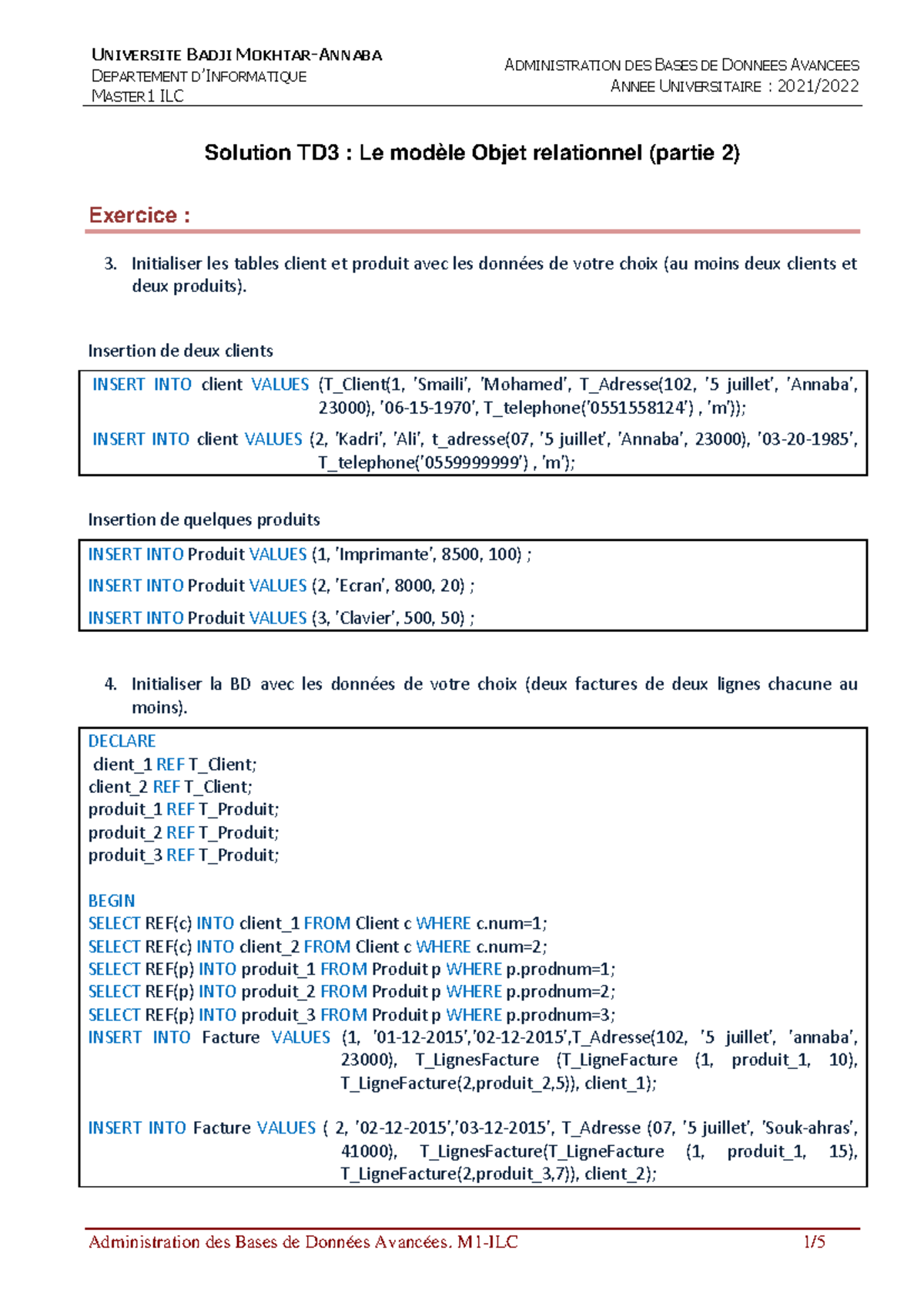 ABDA-TD3 Objet relationnel Corrigé-partie 2 - DEPARTEMENT D ...
