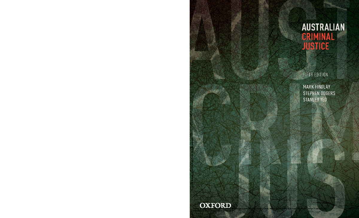 Australian Criminal Justice - ( Cover) - AUSTRALIAN CRIMINAL JUSTICE ...
