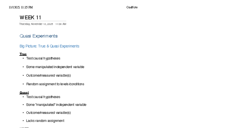 Quasi-Experimental Designs: Impacts on Validity (PSY 101) - Studocu