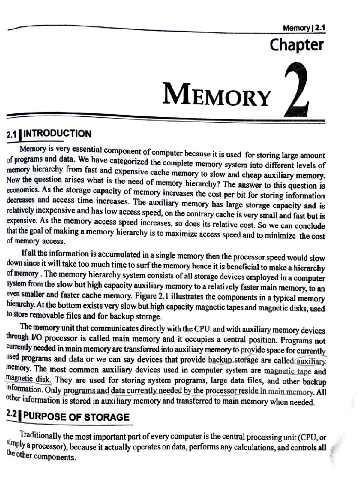Memory 2.1 Chapter: Understanding Memory Hierarchy and Types in ...