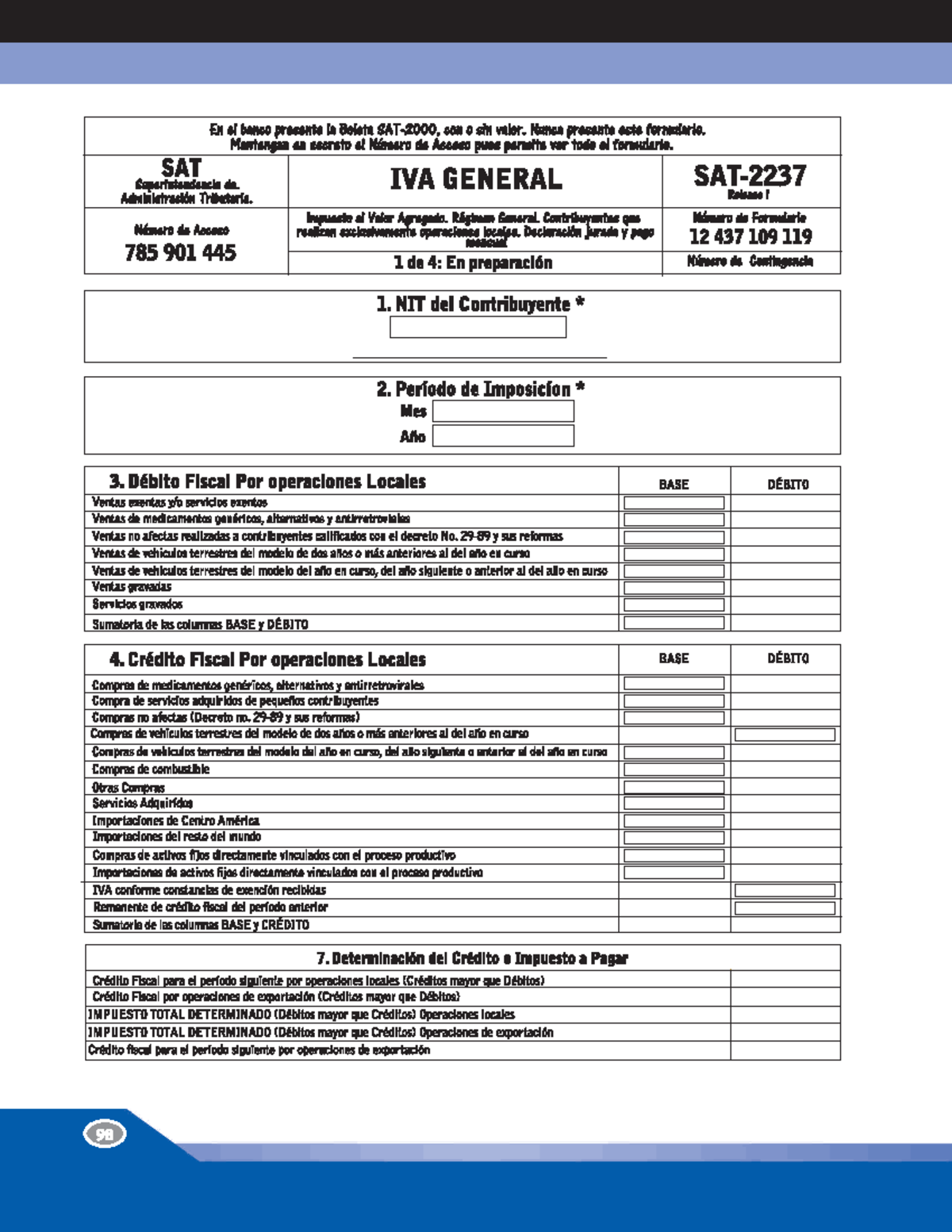 Formularios SAT: IVA General - Instrucciones y Detalles de Presentación ...
