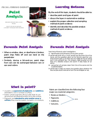 FRS581 EXP 2 SOIL Profile Examination - FACULTY OF APPLIED SCIENCE LABORATORY REPORT FORENSIC ...