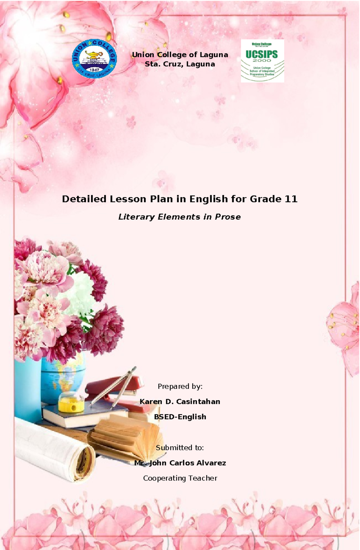 533326869 Grade 11 Detailed Lesson Plan on Literary Elements in Prose ...