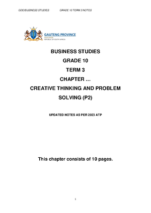 Business Studies Grade 11 June 2023 P2 and Memo - Business Studies June ...