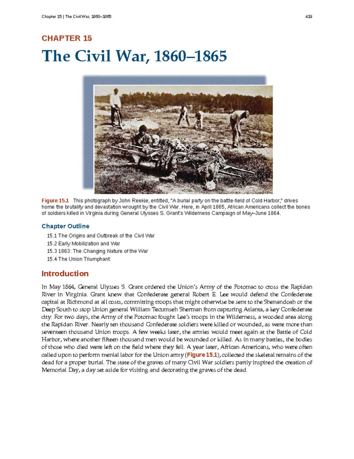 Chapter 15: The Civil War, 1860–1865 - Key Events & Strategies - Studocu