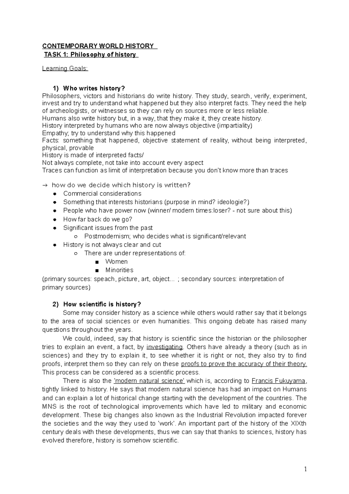 Contemporary World History Overview: Key Concepts & Theories - Studeersnel
