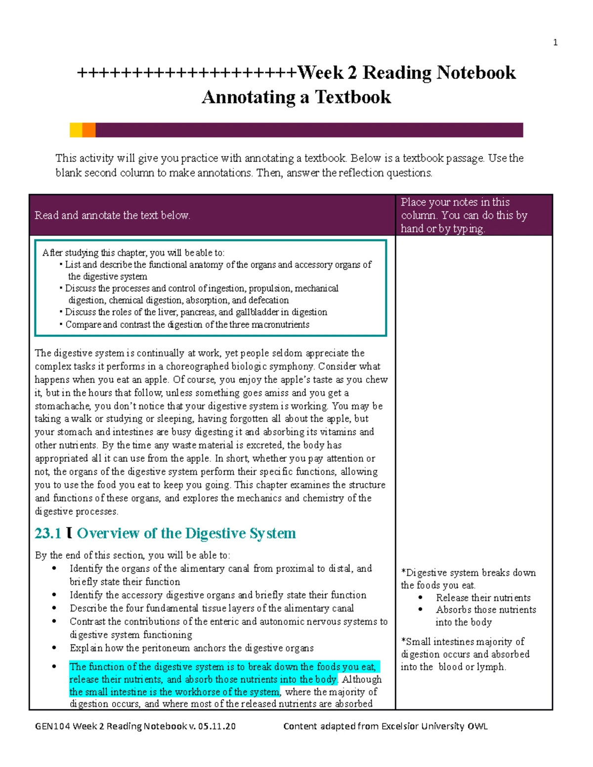 GEN 104 Week 1 Reading Notebook: Annotations & Insights on Math through ...