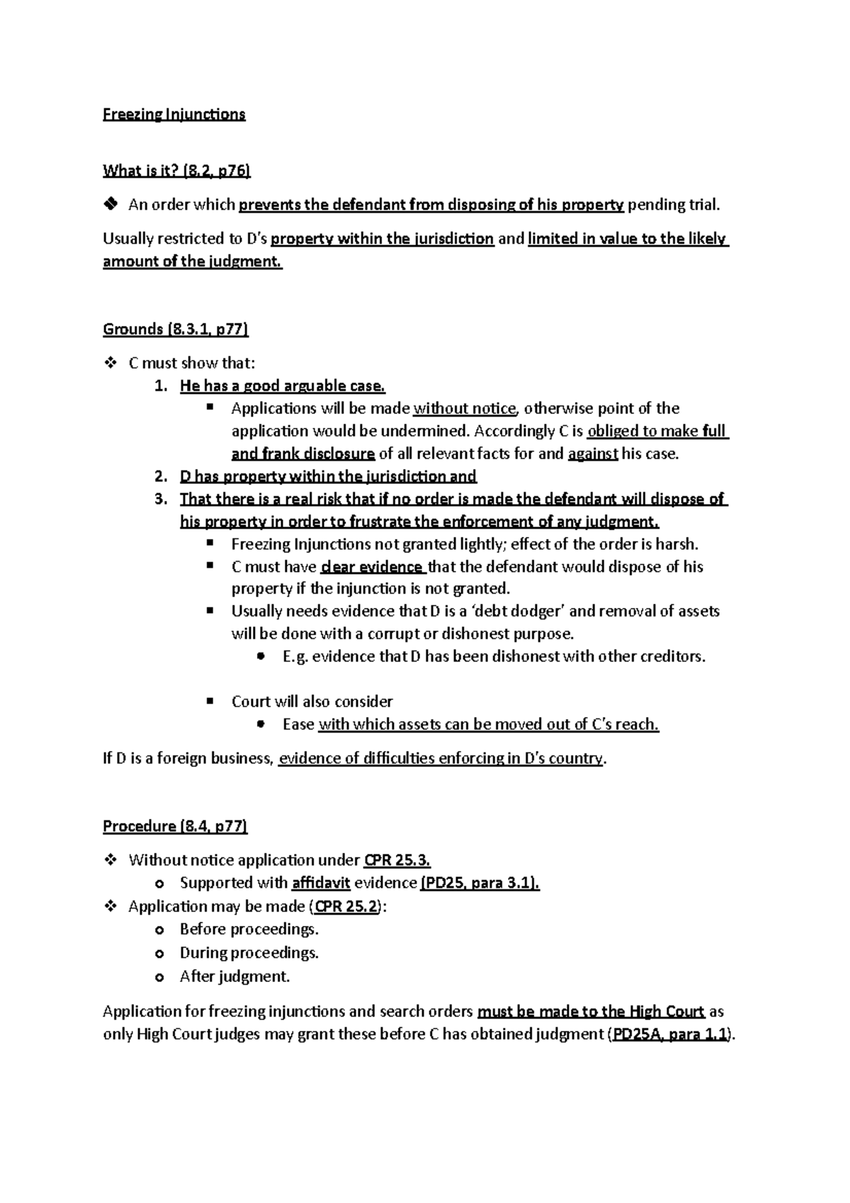 Freezing Injunctions in Commercial Law: Key Concepts and Procedures ...
