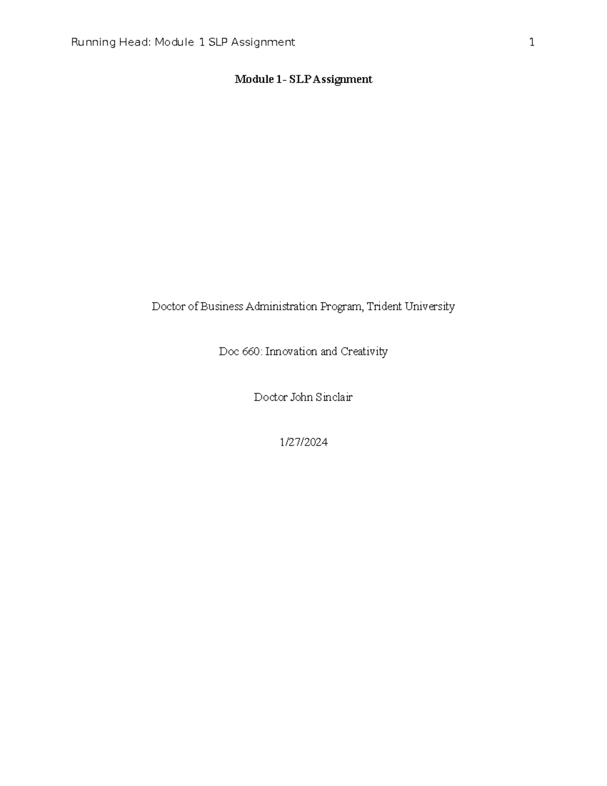 Module 1 SLP Assignment for DOC 660: Analyzing Servant Leadership in ...
