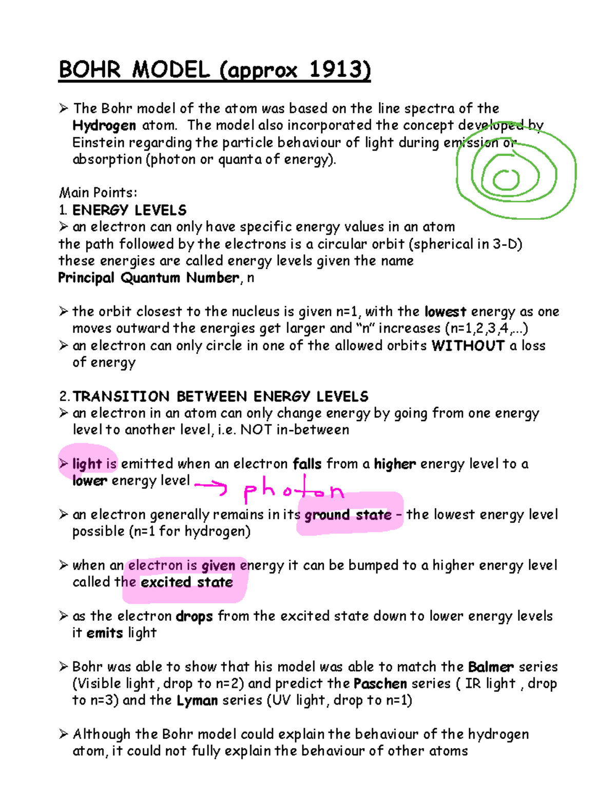 2020 Atomic Structure and Properties (Teacher Notes) - Studocu