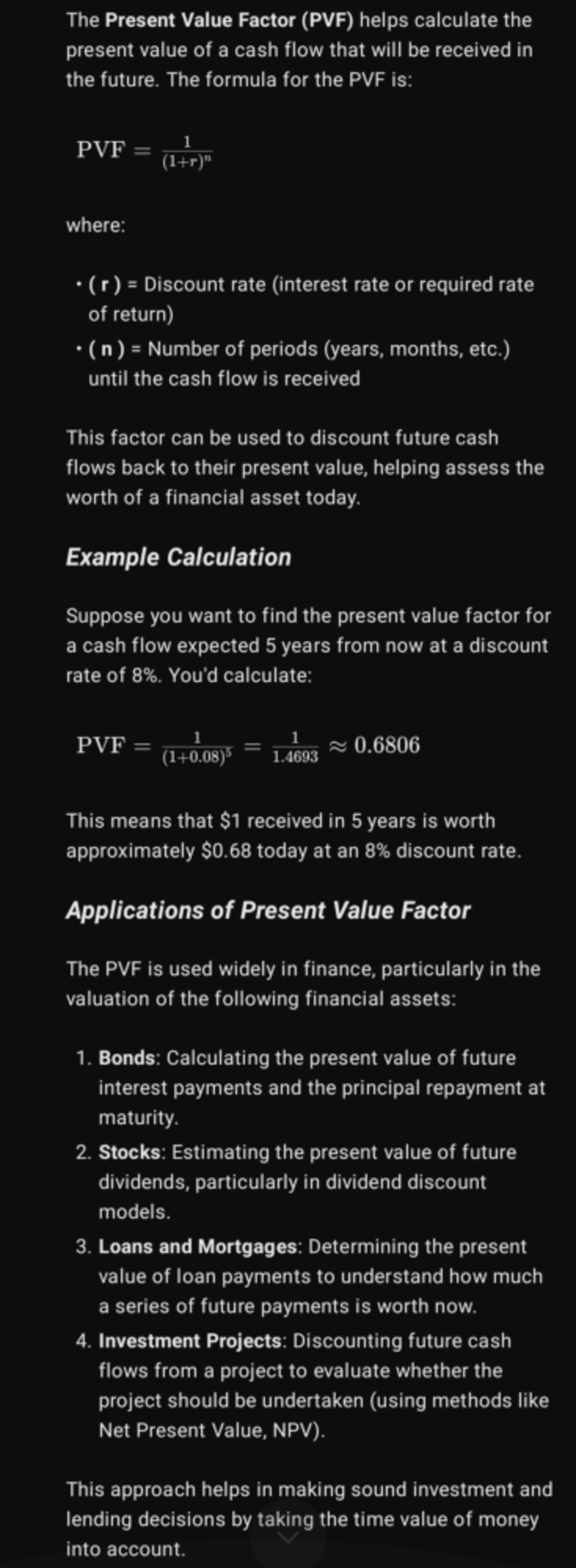 PVF Formula and Applications in Finance: A Comprehensive Guide - Studocu
