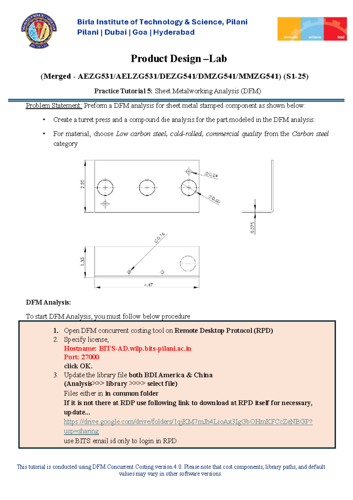 Tut 5: DFM Analysis for Sheet Metalworking (SDC) - Studocu