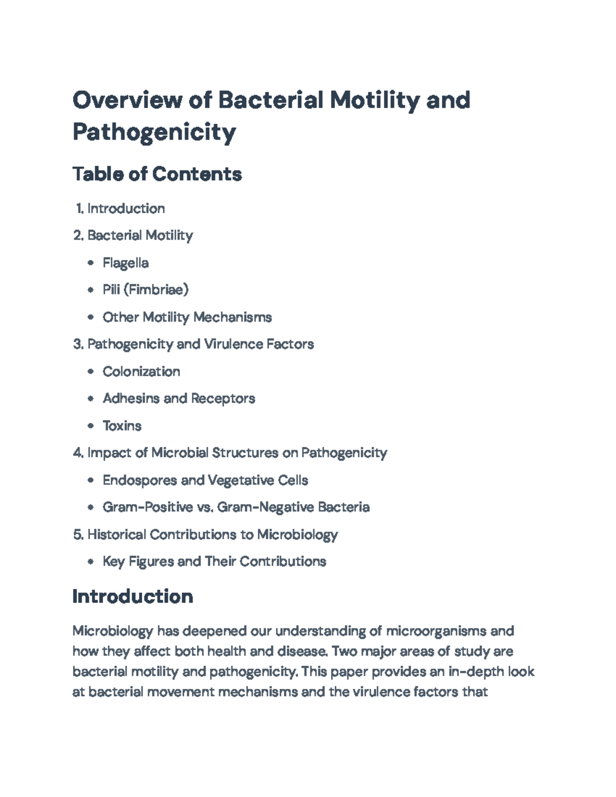 Bacterial Motility & Pathogenicity: Mechanisms and Historical Insights ...