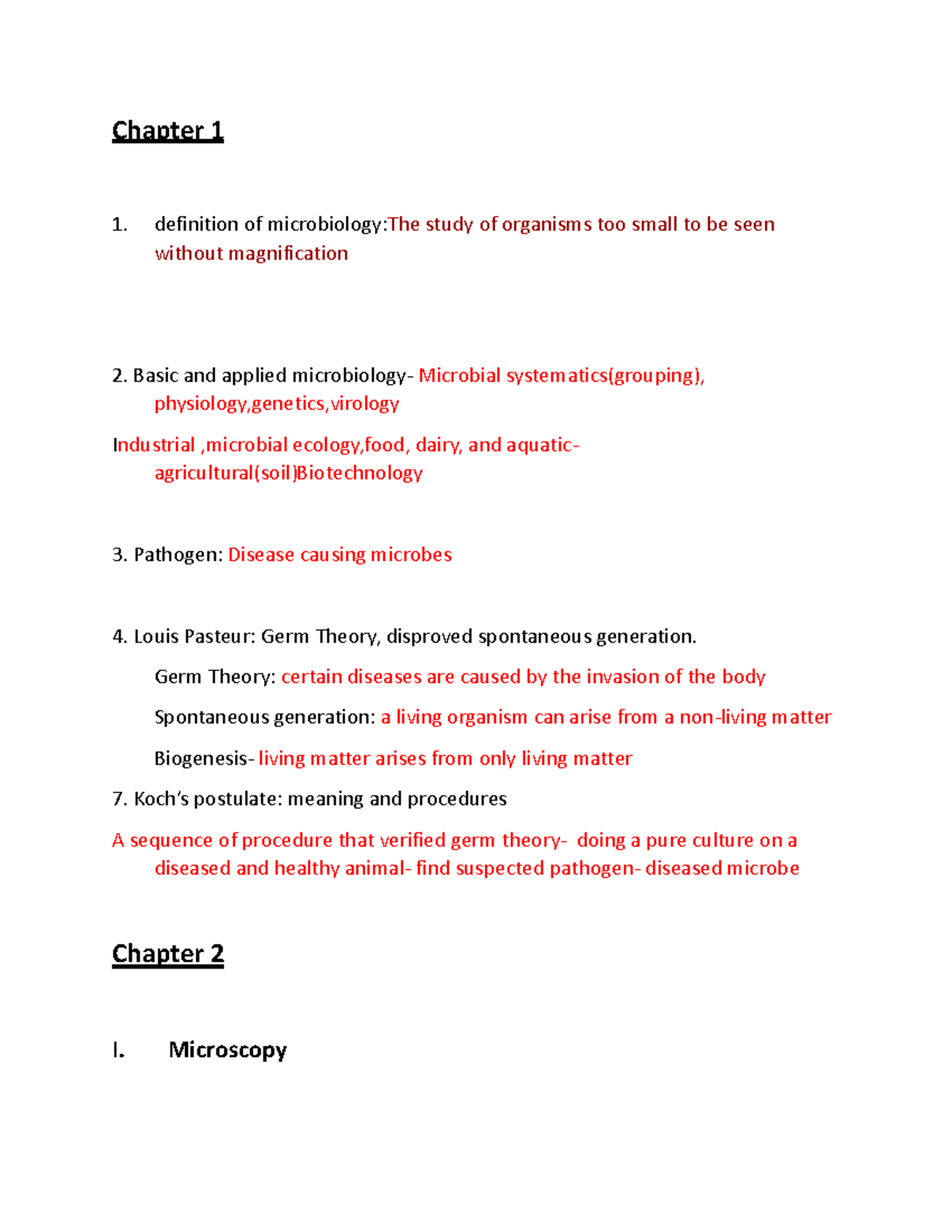 Microbiology Study Guide for Exam 1: Key Concepts & Methods - Studocu