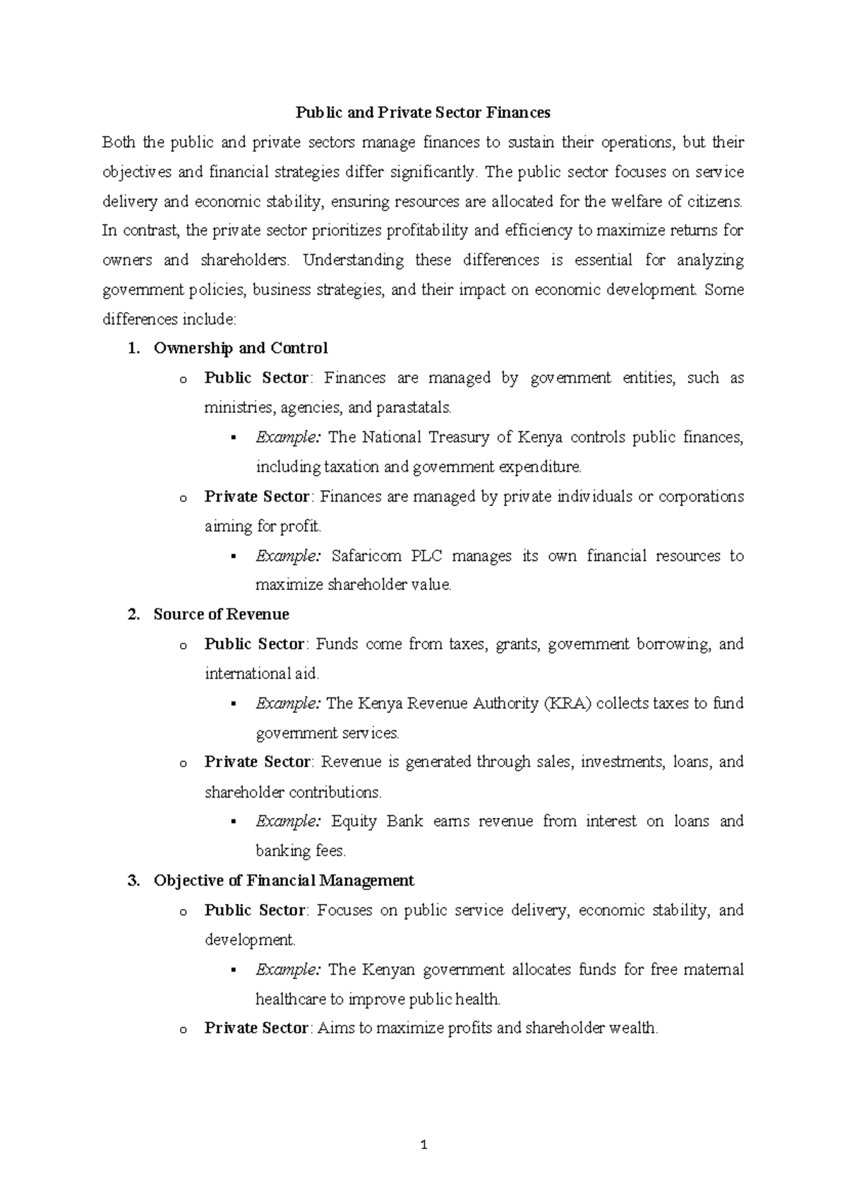 Public and Private Sector Finances: Key Differences Explained - Studocu