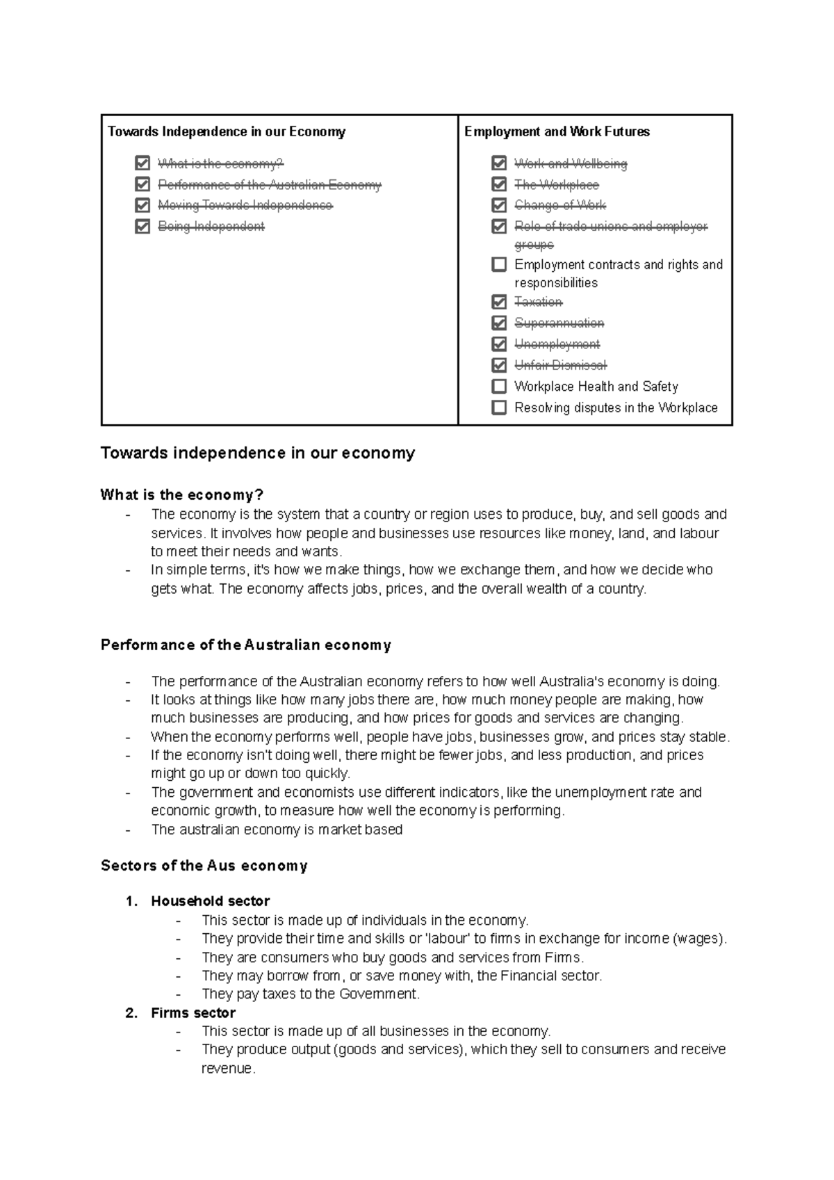 Commerce yearly study - Google Docs - Towards Independence in our ...