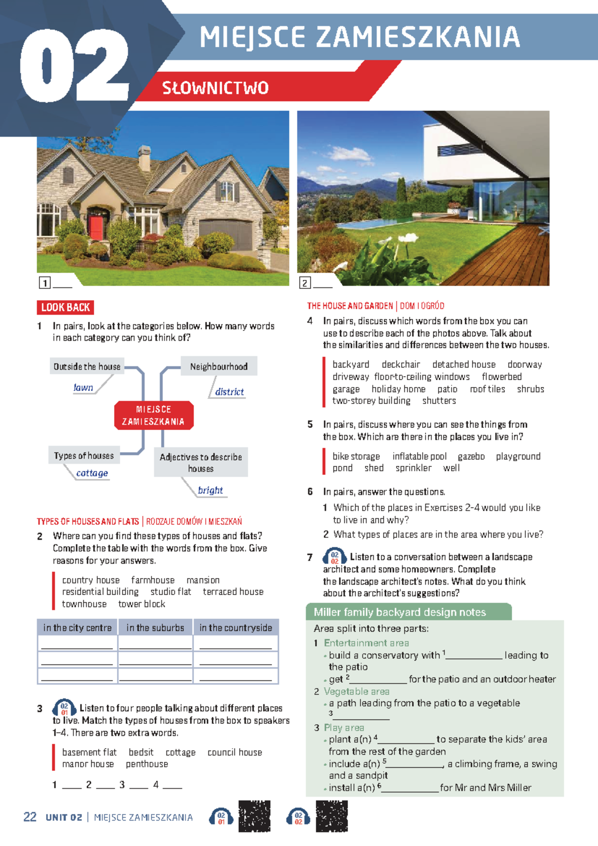 M02 Repet Mat Roz Pod: MIEJSCE ZAMIESZKANIA - Słownictwo i Typy Domów ...
