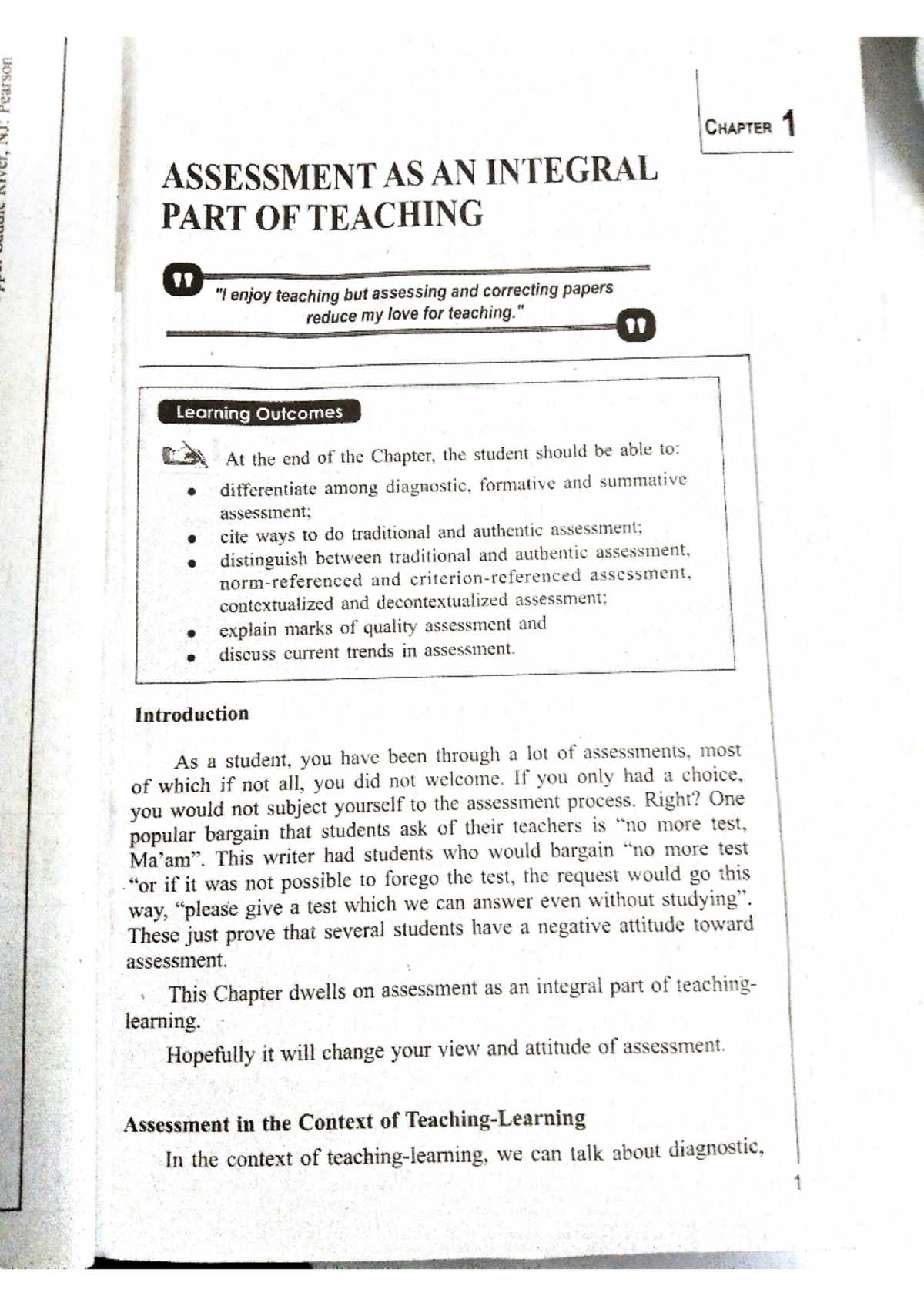 Chapter 1 - Understanding Assessment in Teaching: Key Concepts and ...