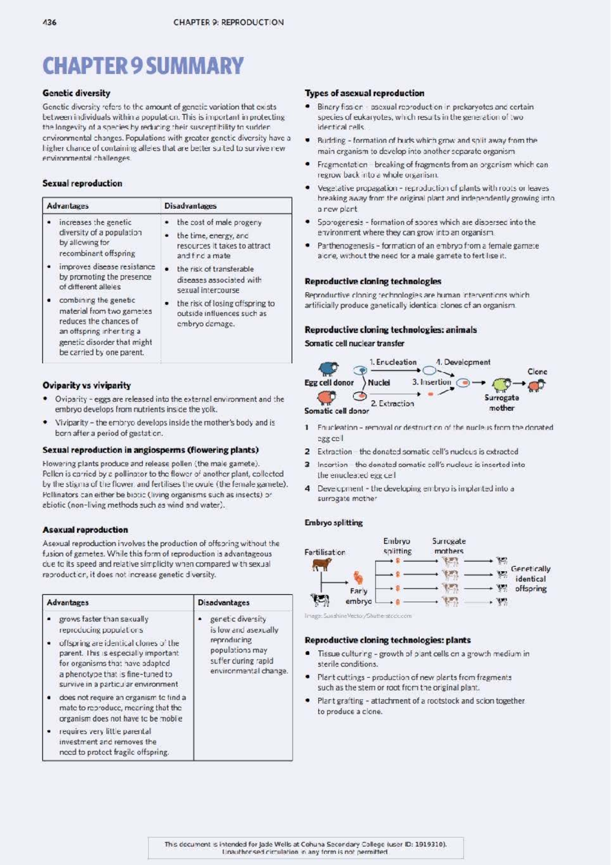 Reproductive Strategies & Ecosystem Adaptations Analysis - Studocu