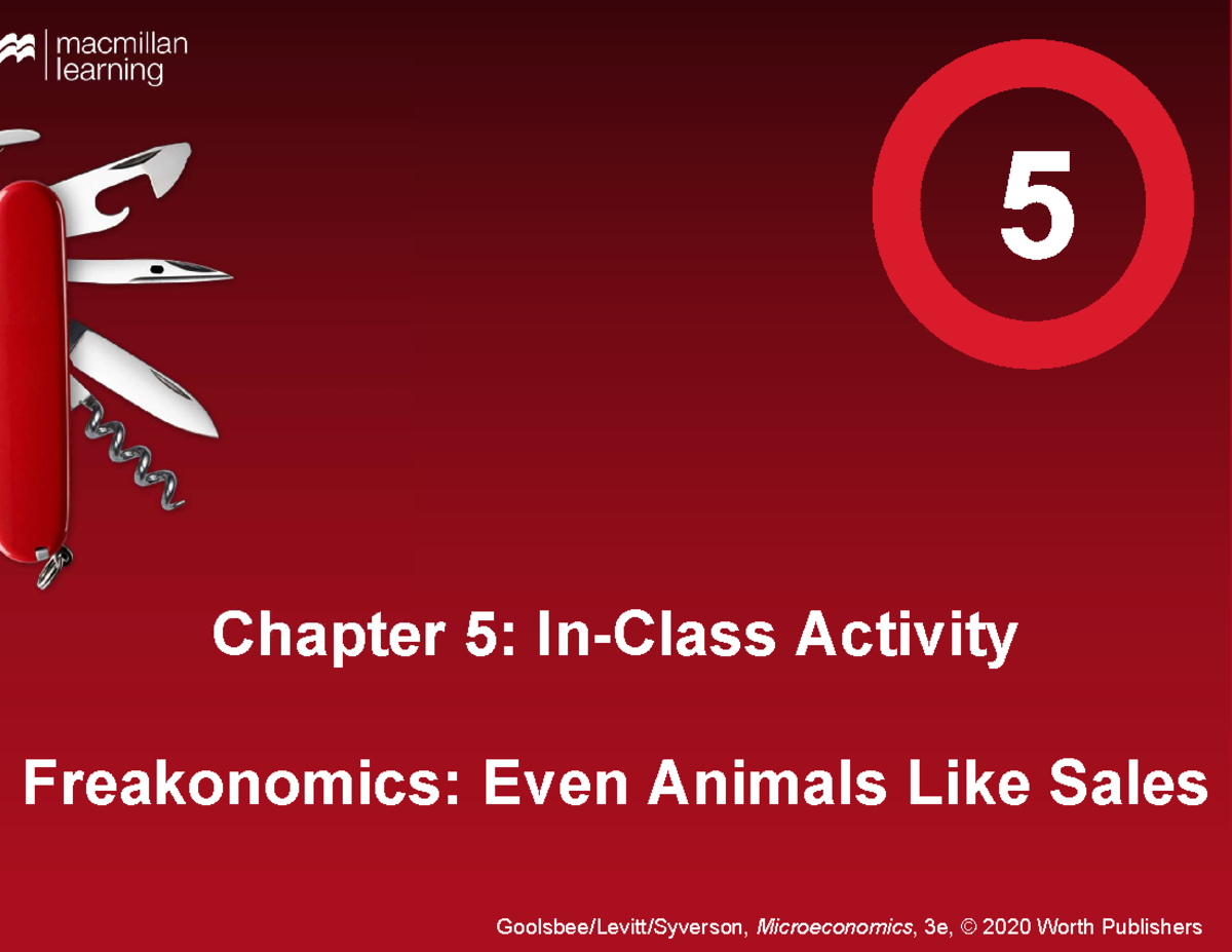 Freakonomics In-Class Activity: Monkeys & Rats - Chapter 5 Insights ...