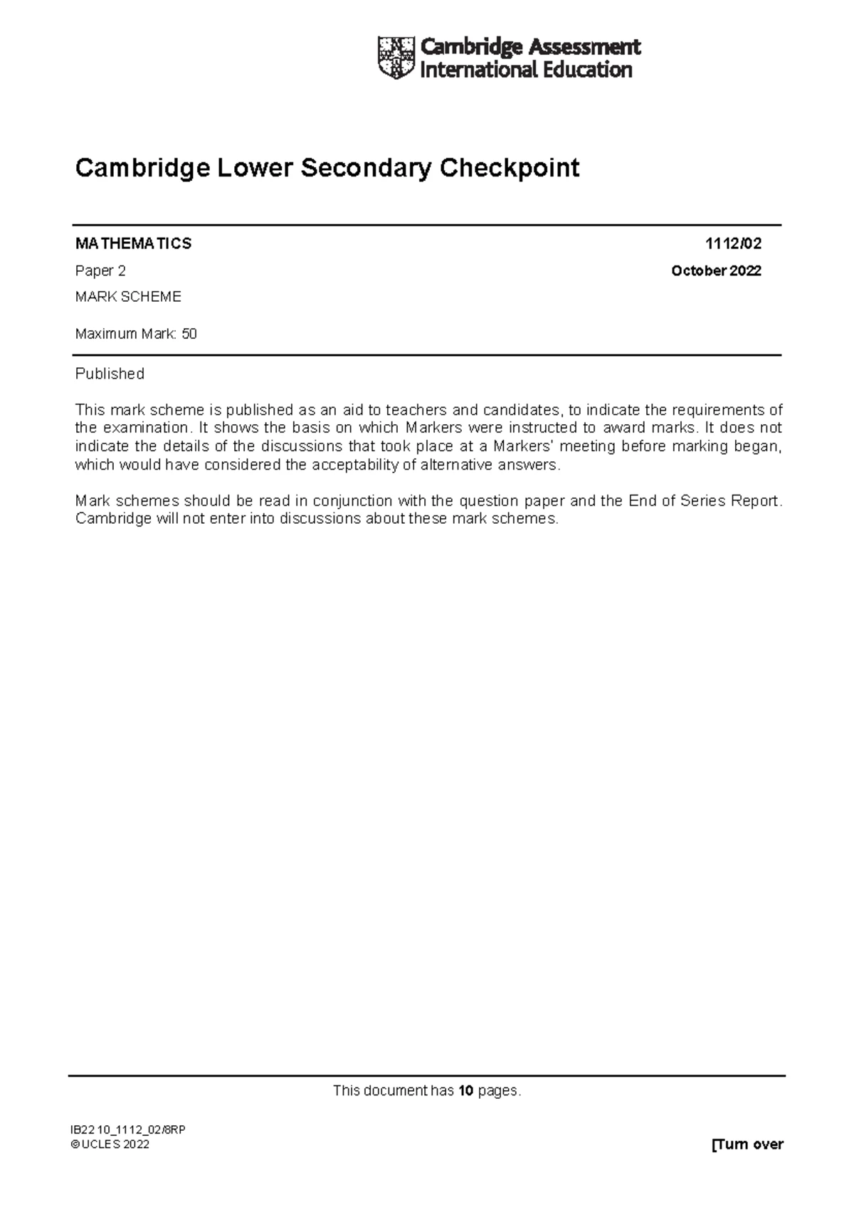 Mathex 2019 Year 9 Practice Questions and Solutions Summary - Studocu