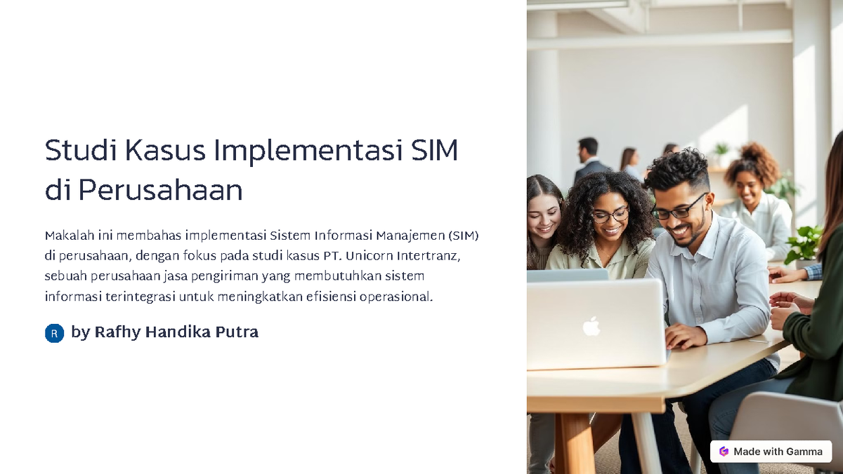 Kasus SIM di Perusahaan: Implementasi dan Rekomendasi Keamanan - Studocu