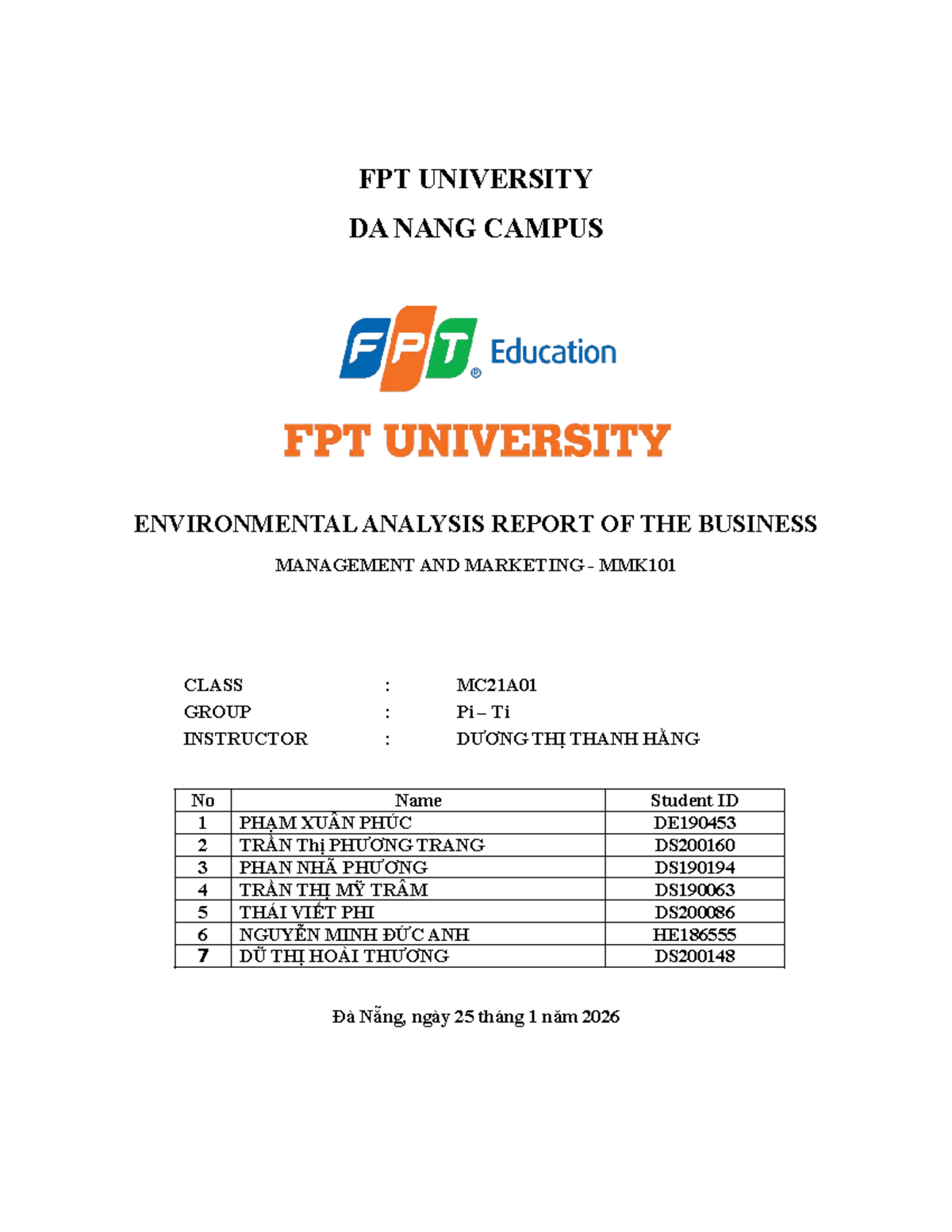 MMK101 Environmental Analysis Report for KK Group - Business Management ...