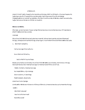 Maigizo - FASIHI SIMULIZI - (a)Andika mifano mitano ya maigizo katika ...