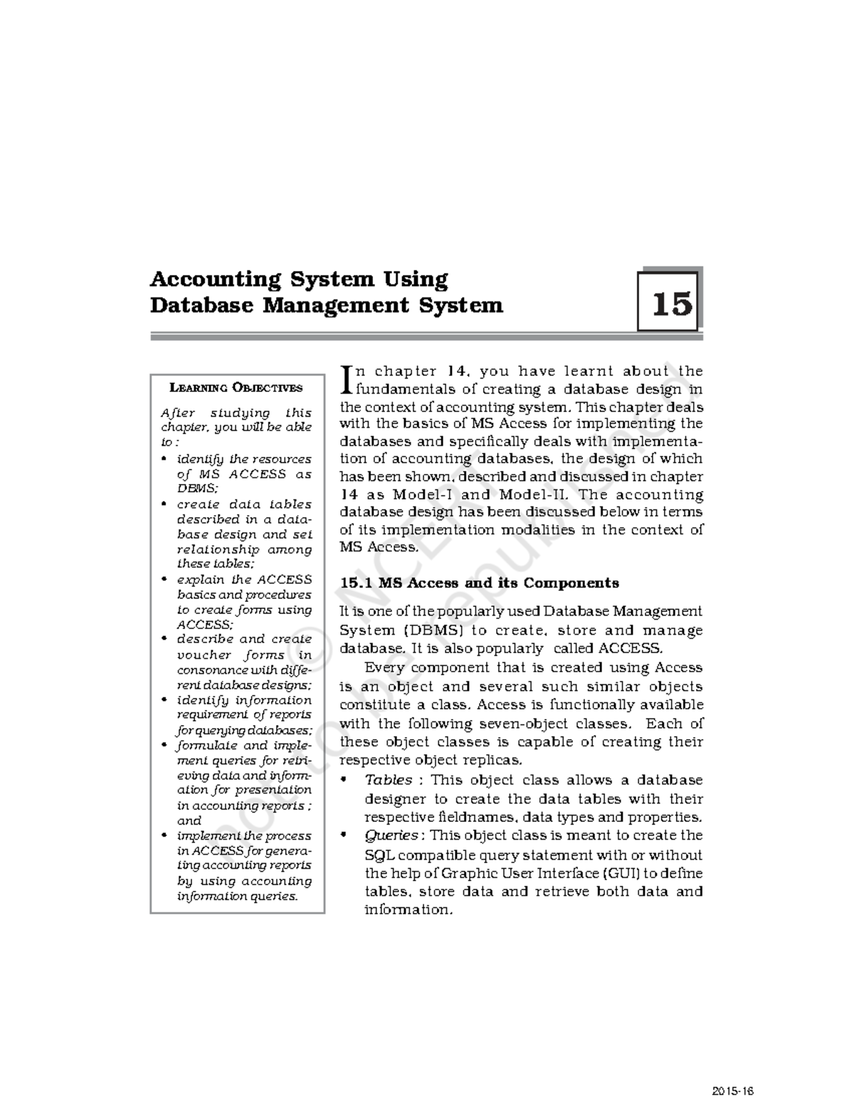 554 Accountancy: Implementing Accounting Systems with MS Access - Studocu