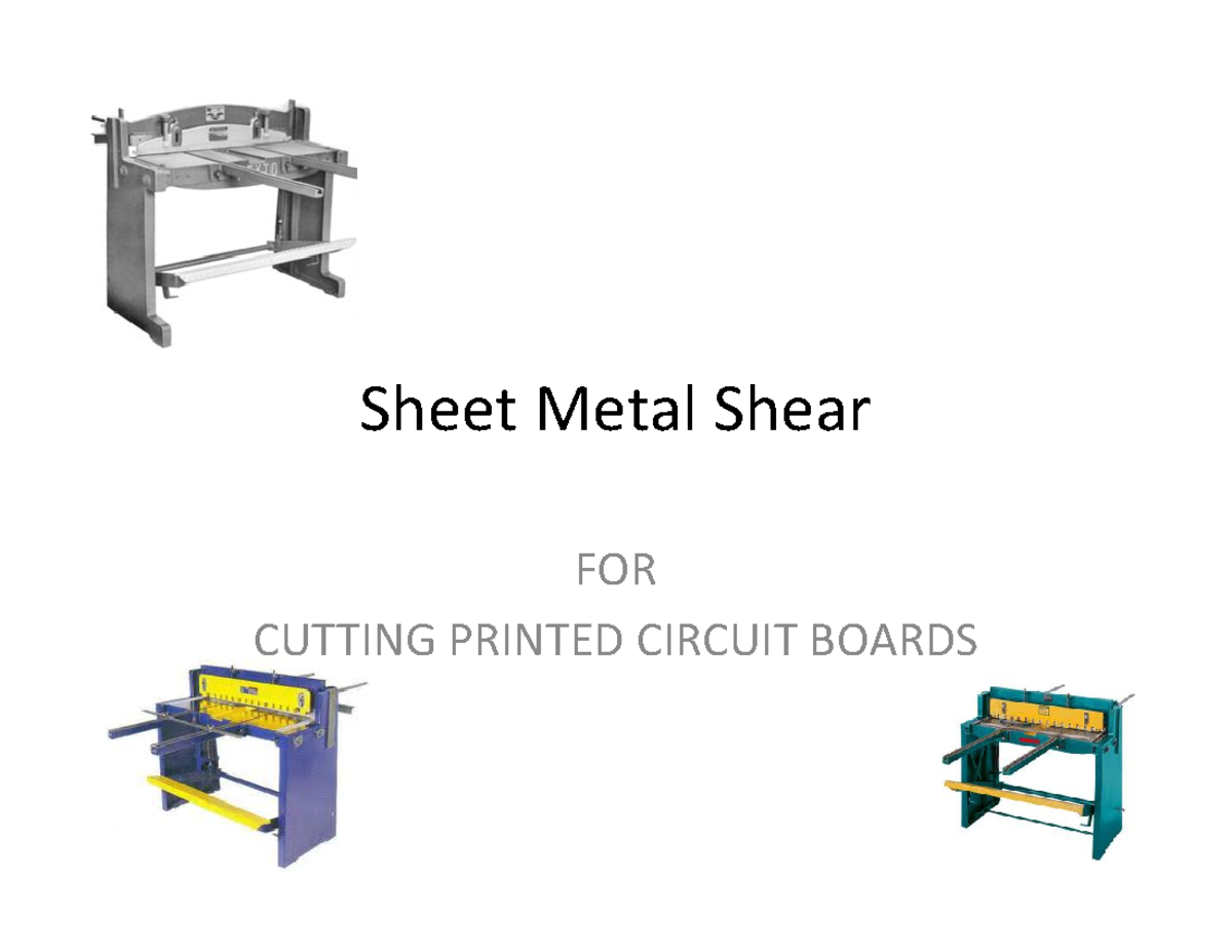 TEJ PL1 Foot Shear Sheet Metal Presentation - Sheet Metal Shear FOR ...