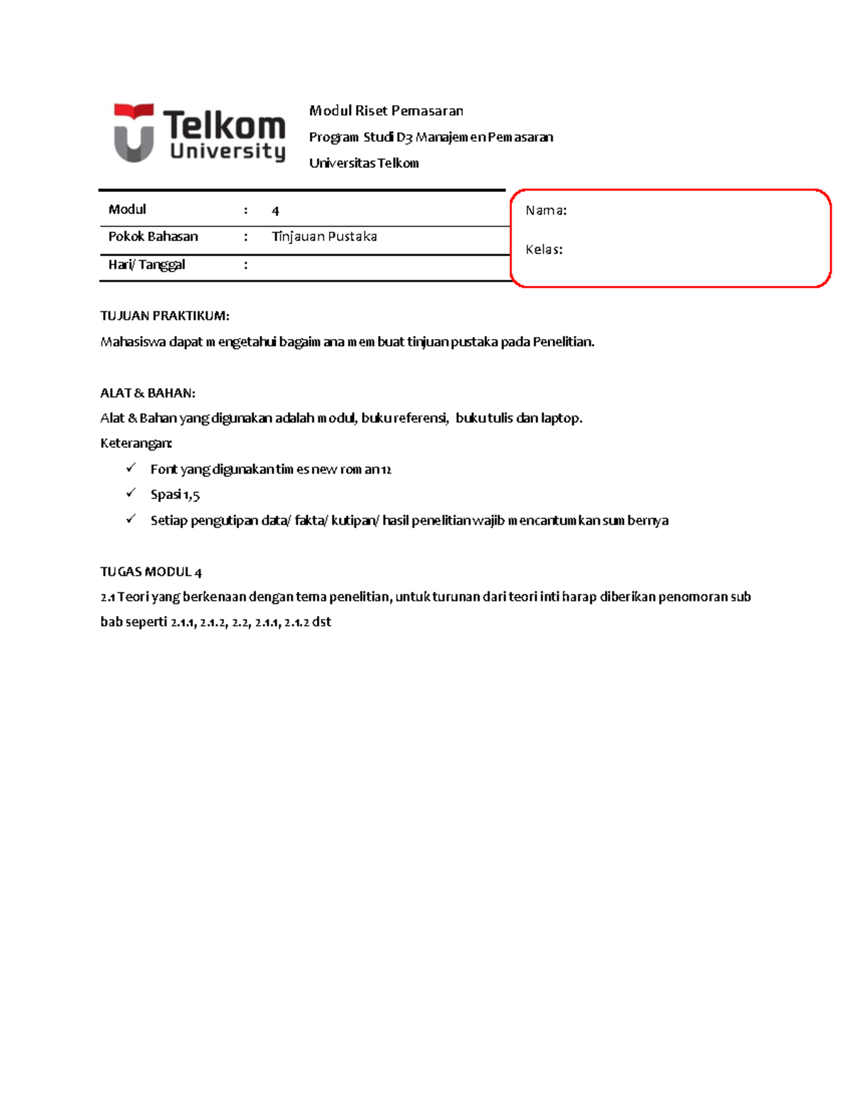 Modul Riset Pemasaran D3 Manajemen Pemasaran: Tinjauan Pustaka dan Teori - Studocu