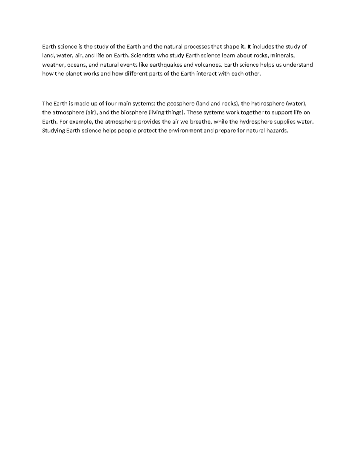 Earth Science Overview: Understanding Earth's Systems and Processes ...