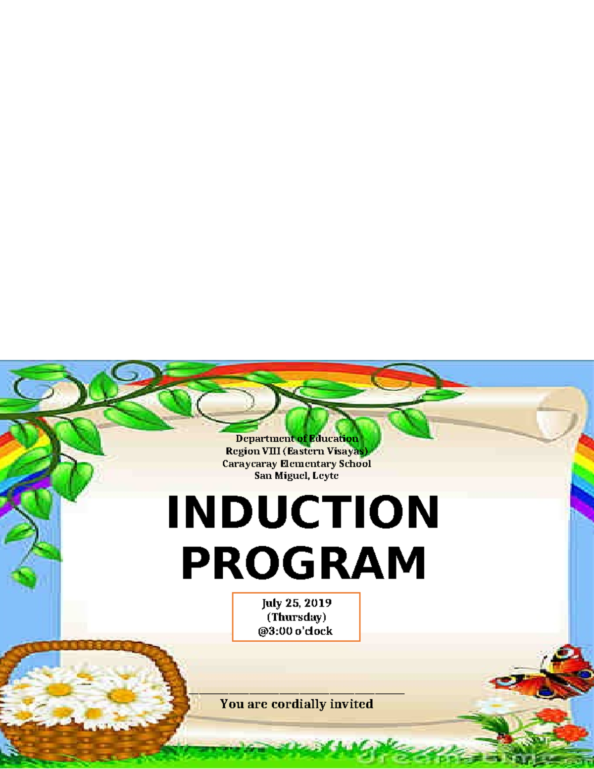 Induction-Program - nice - Bachelor of Elementary Education ...