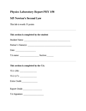 ES1 & ES2 - ES1 and ES2 full lab report - ES VI- 1 Example calculation ...