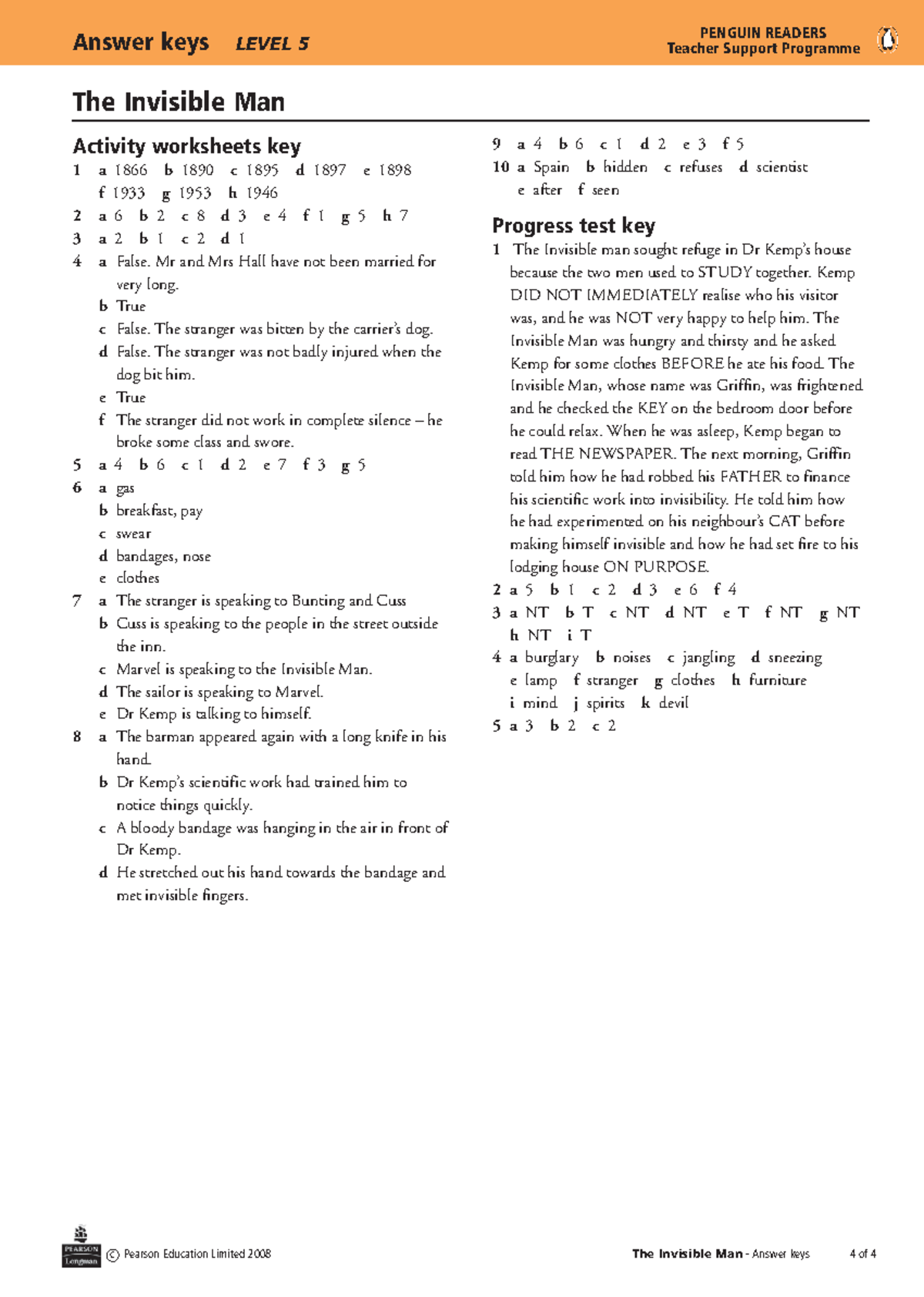 Invisible Man - LIbro de Inglés - The Invisible Man c Pearson Education ...