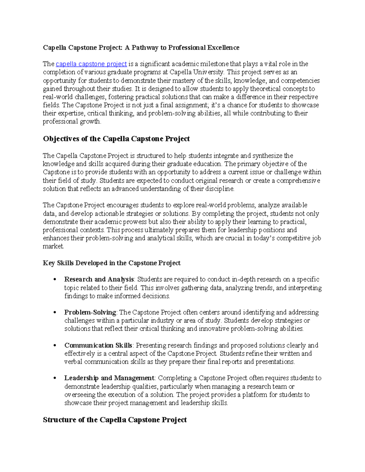 12 Capella Capstone Project - This project serves as an opportunity for ...