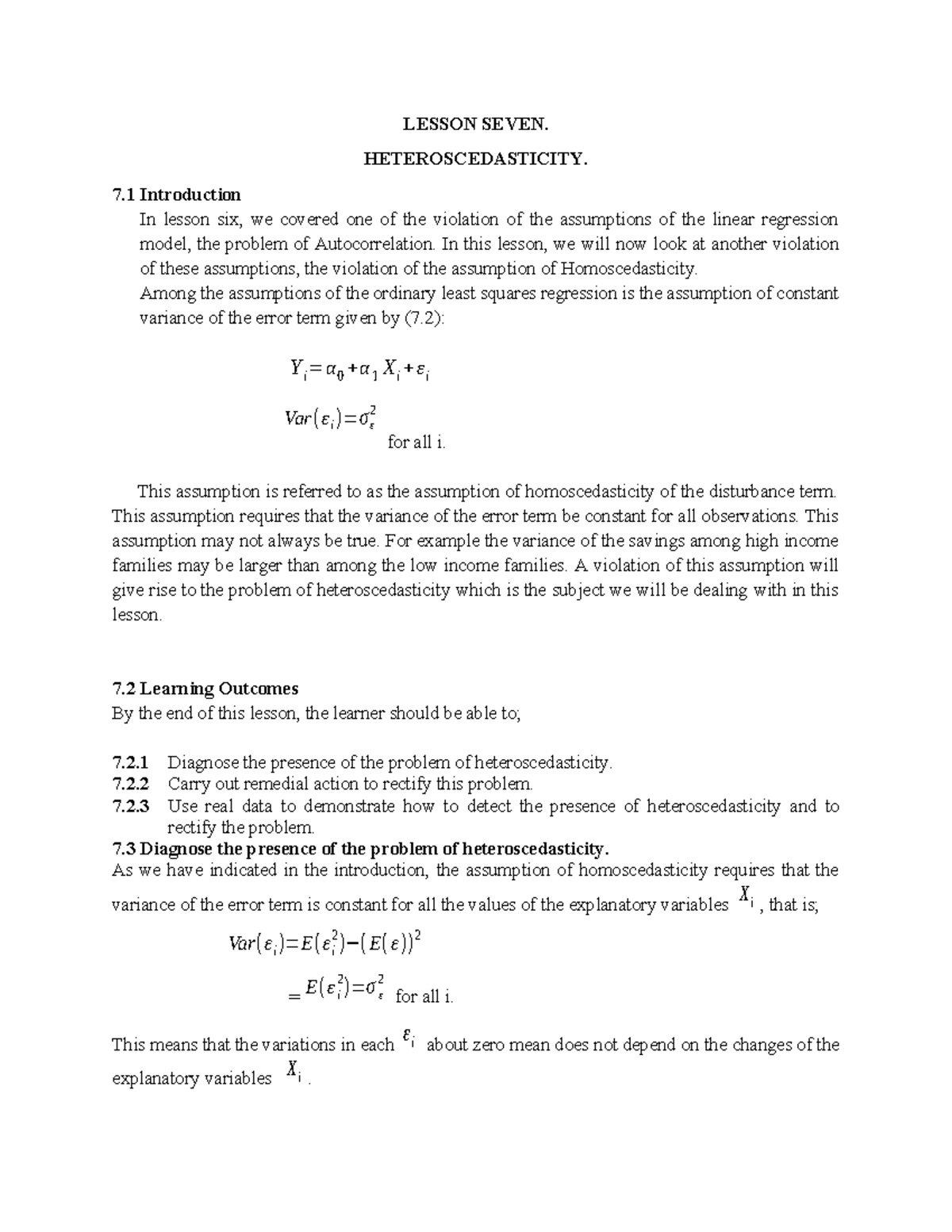 SST300 Lesson 7: Understanding Heteroscedasticity in Regression ...