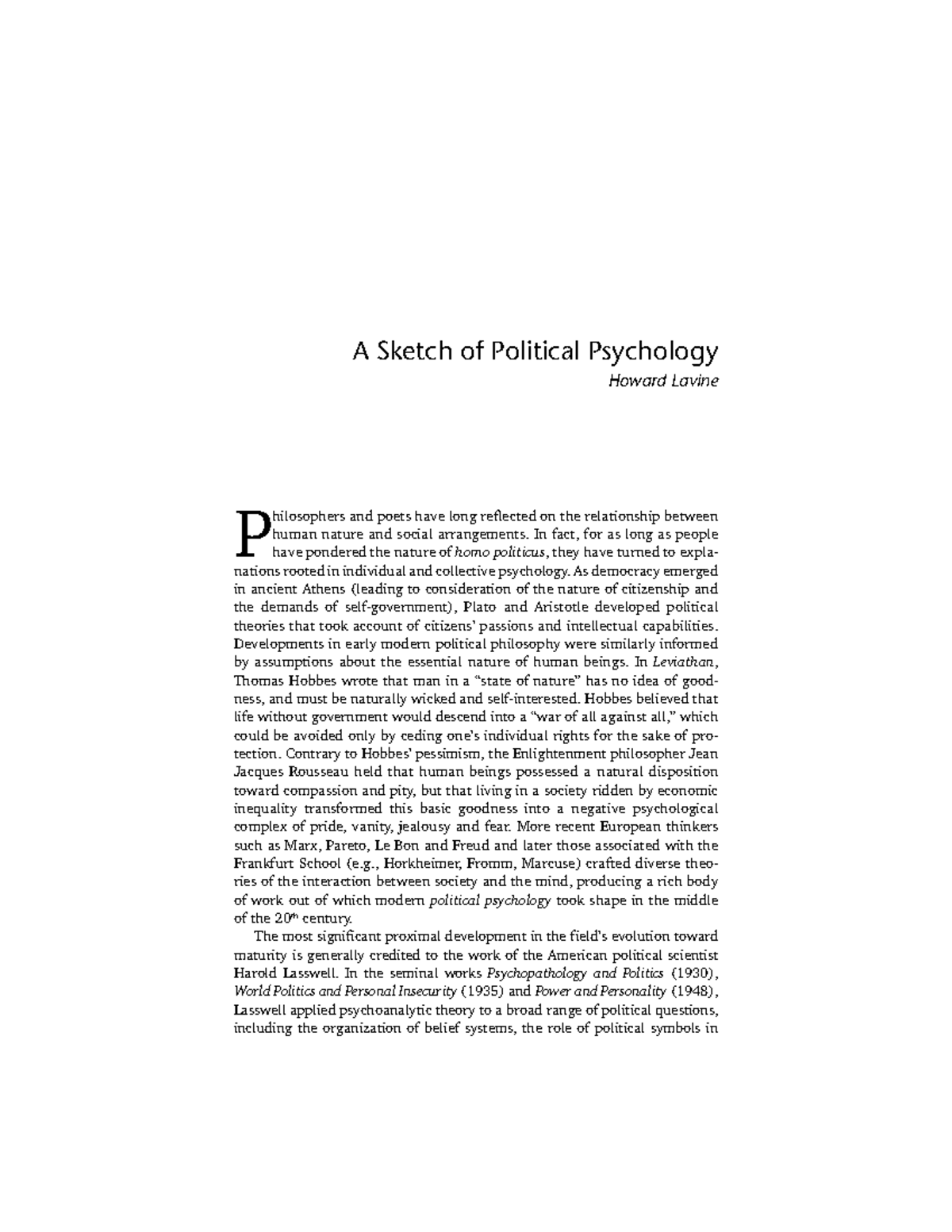 Political Psychology: Theoretical Foundations & Mass Behavior Insights ...