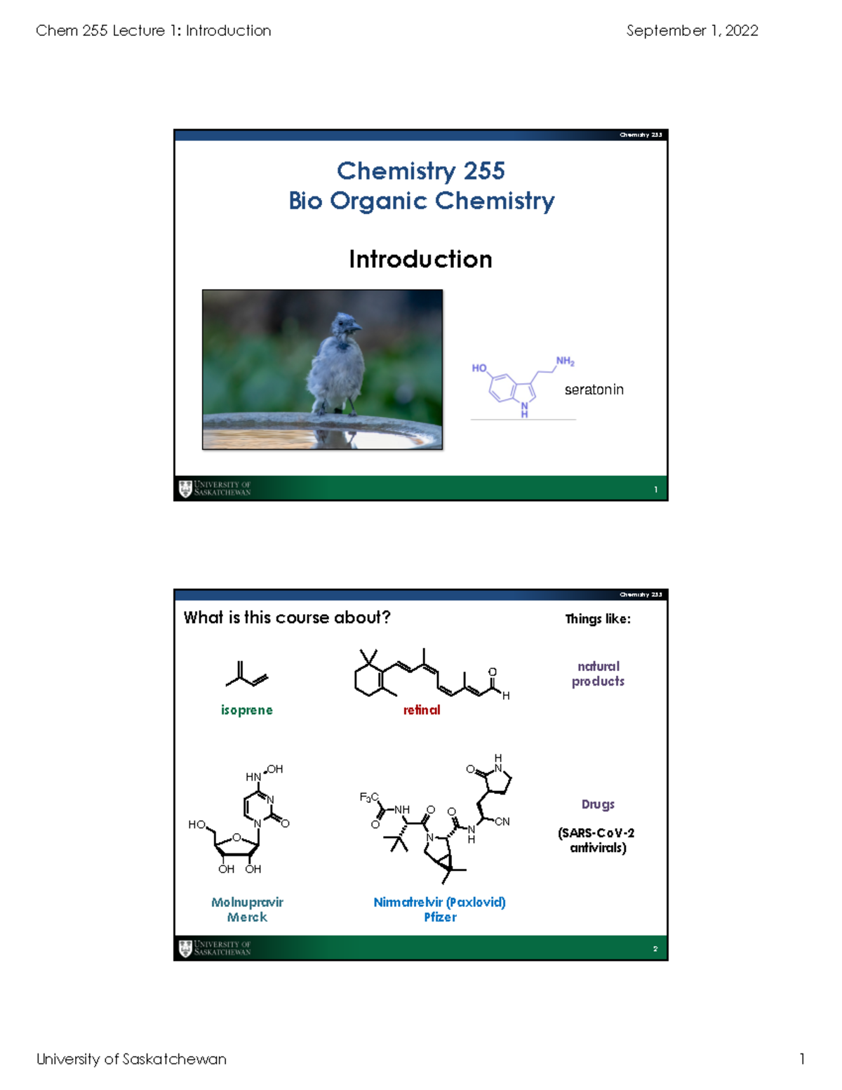 Chemistry 255: Key Concepts from Lecture 1 on Bio Organic Chemistry ...