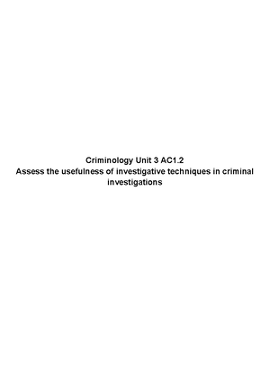 Unit 1 AC1.5 - Explain the impact of media representations on the public perception of crime ...