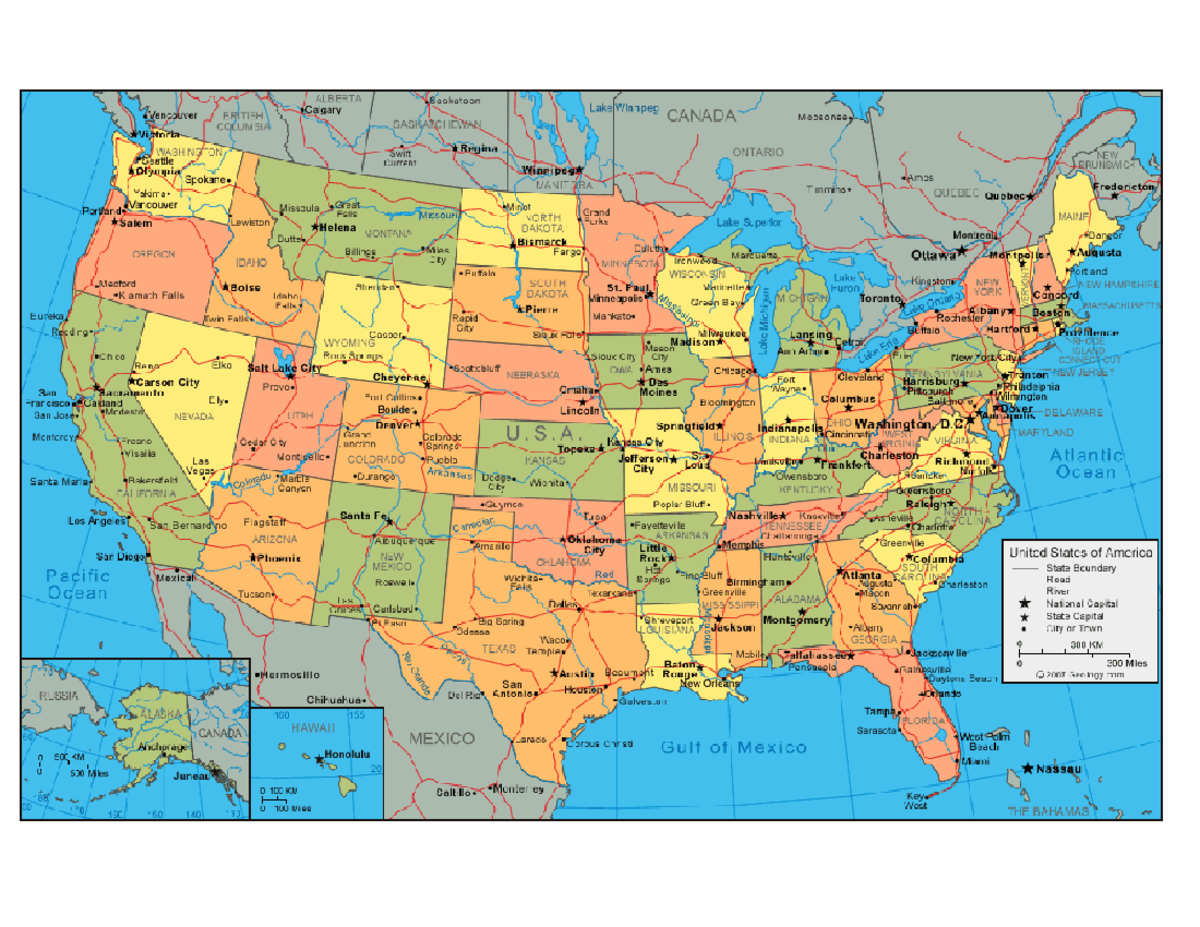 Translated copy of USA Map + Scale activities - Studocu