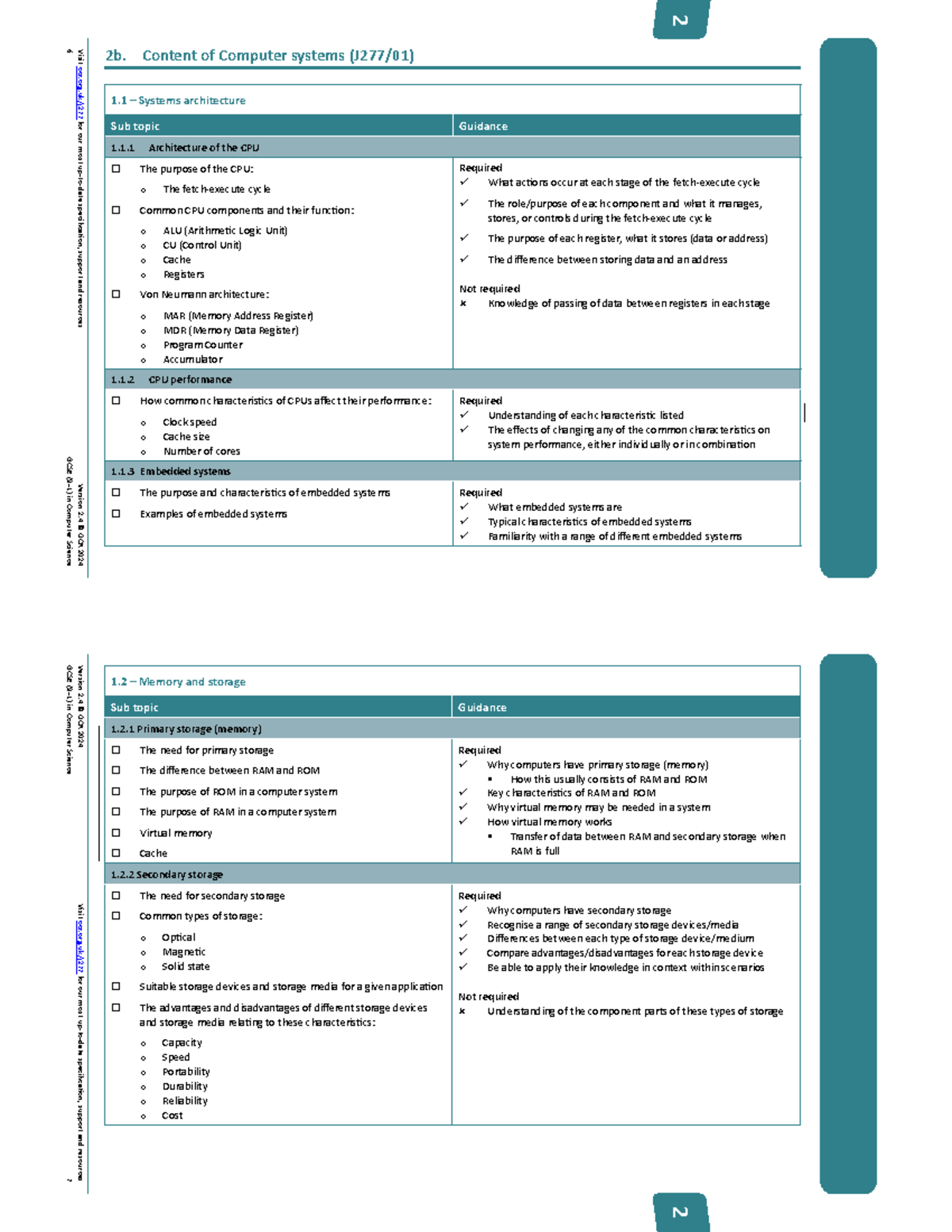 GCSE (9-1) Computer Science J277 Specification Overview and Topics ...