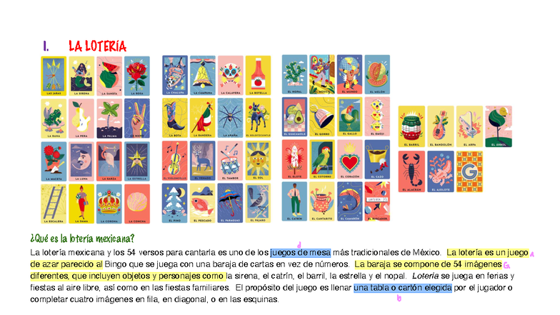 Interpretación y Lectura: Juegos Tradicionales (Español 3) - Studocu