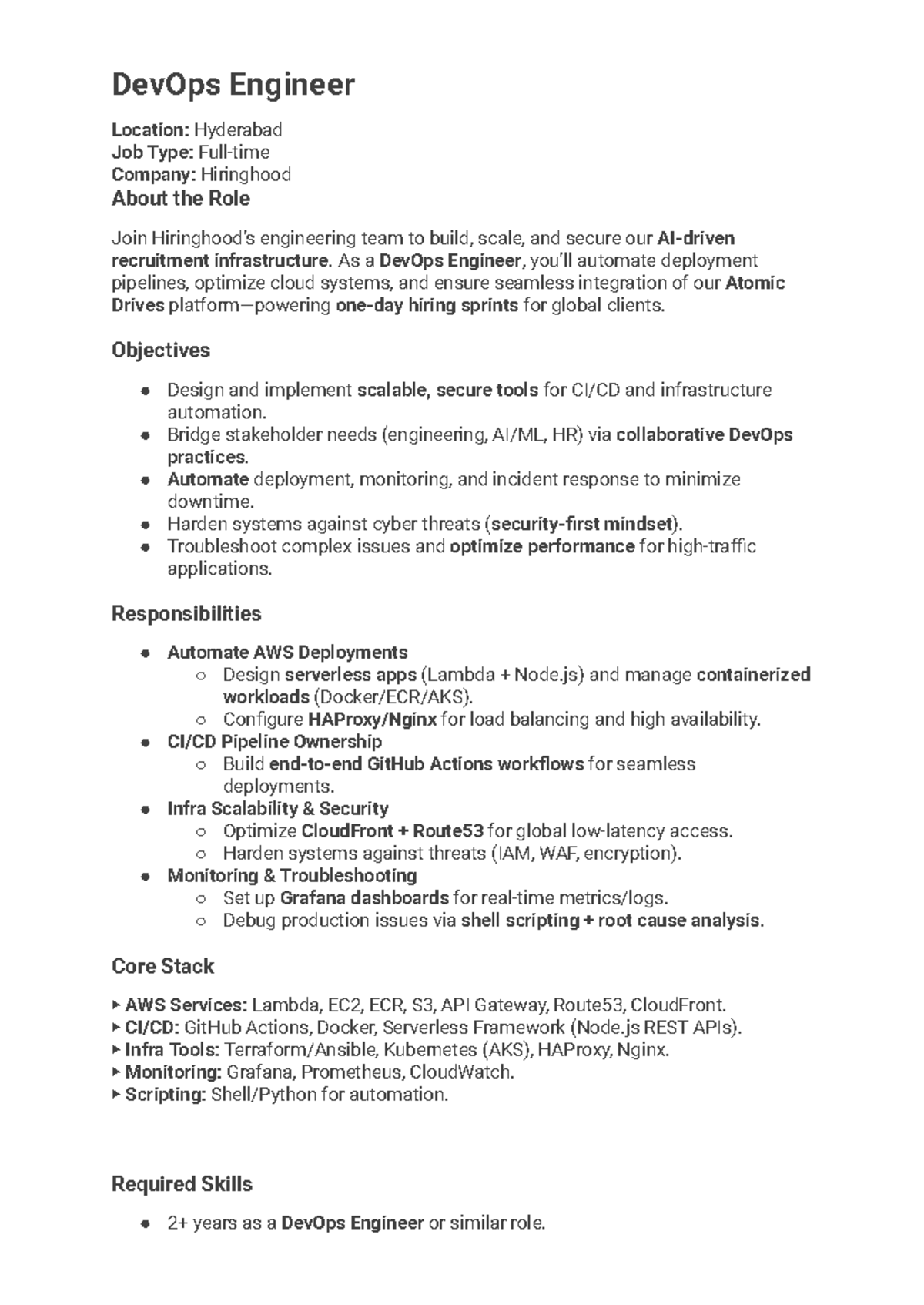 DevOps Engineer Role Overview: Responsibilities & Skills Required - Studocu