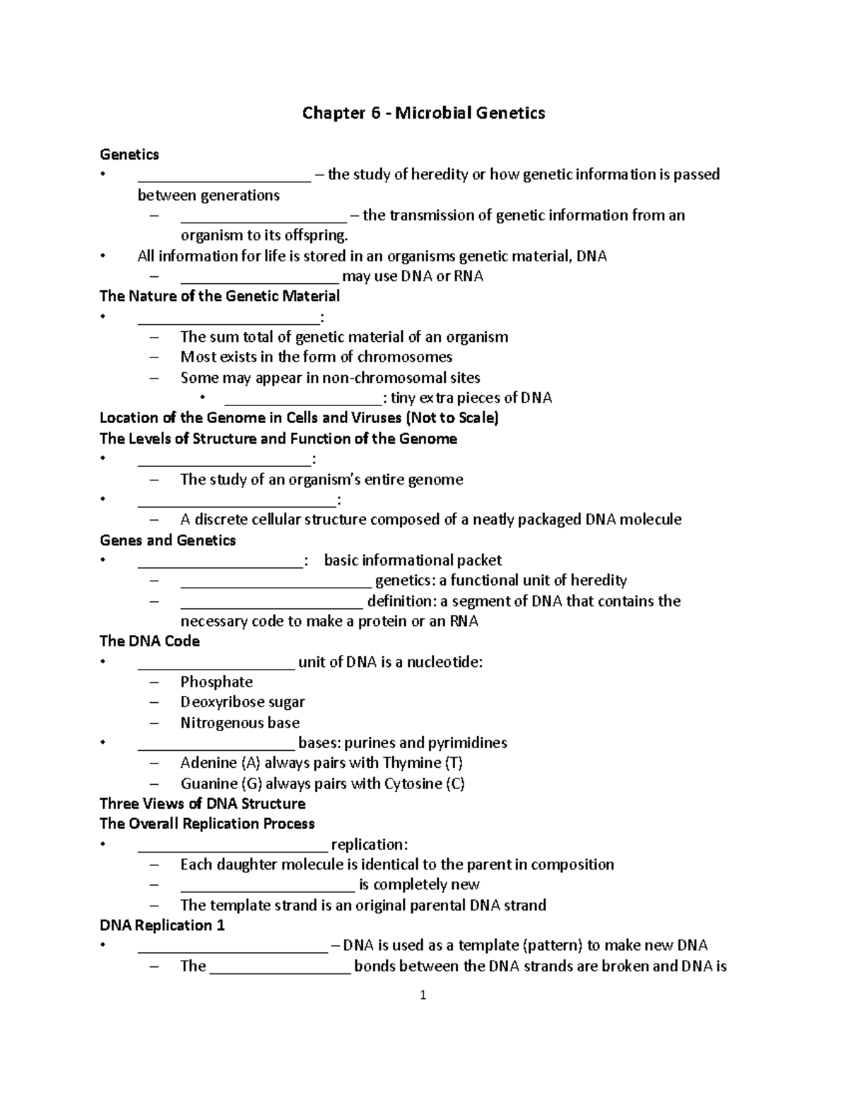Chapter 6 - Microbial Genetics: Understanding DNA and RNA Functions ...