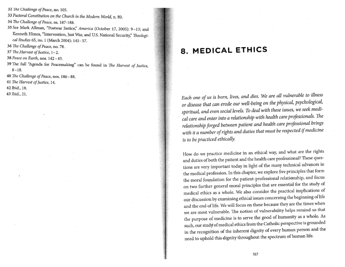 Ethics Principles in Medicine: Core Concepts and Applications - Studocu